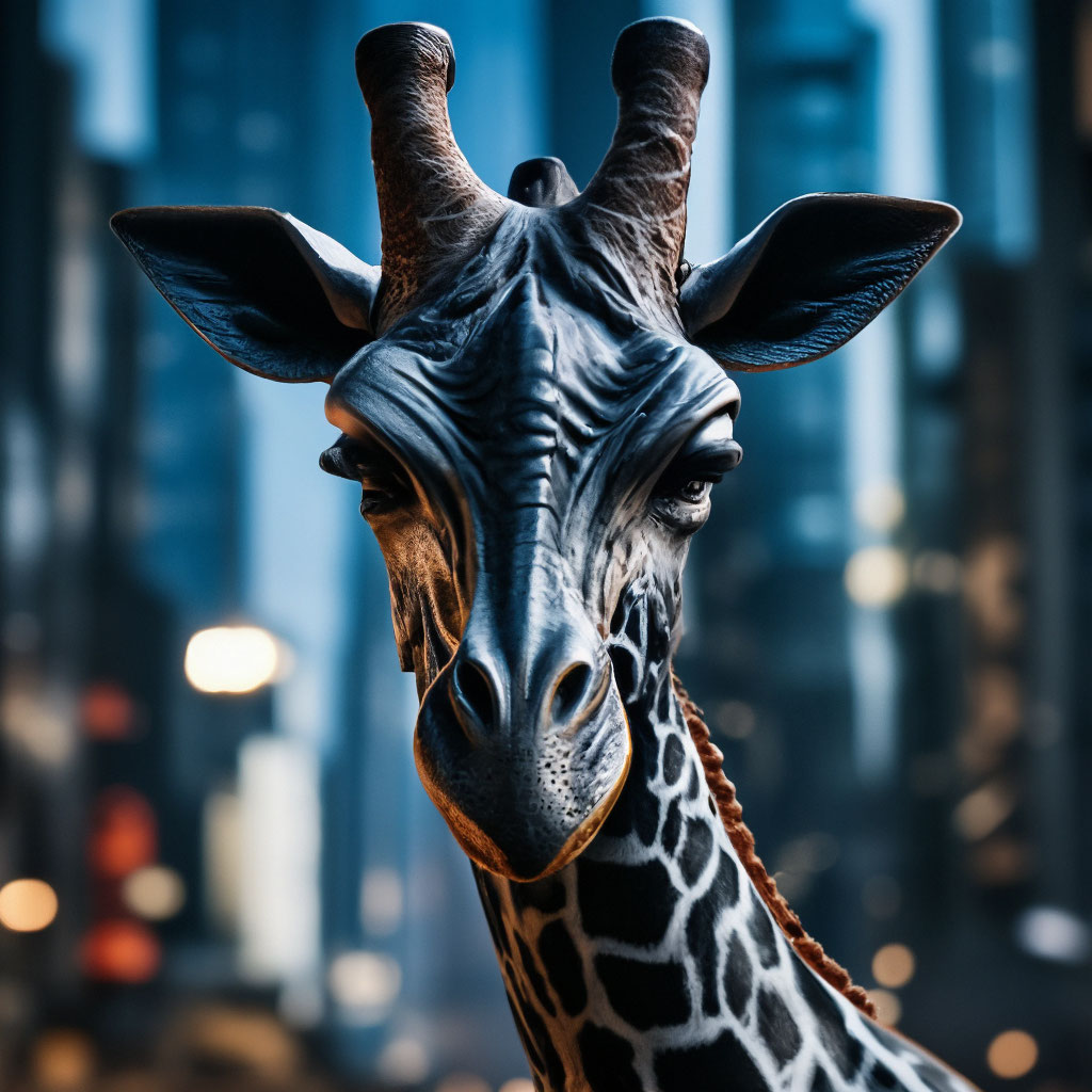 "Hybrid giraffe-xenomorph, realistic, professional photo, 4k, high ...