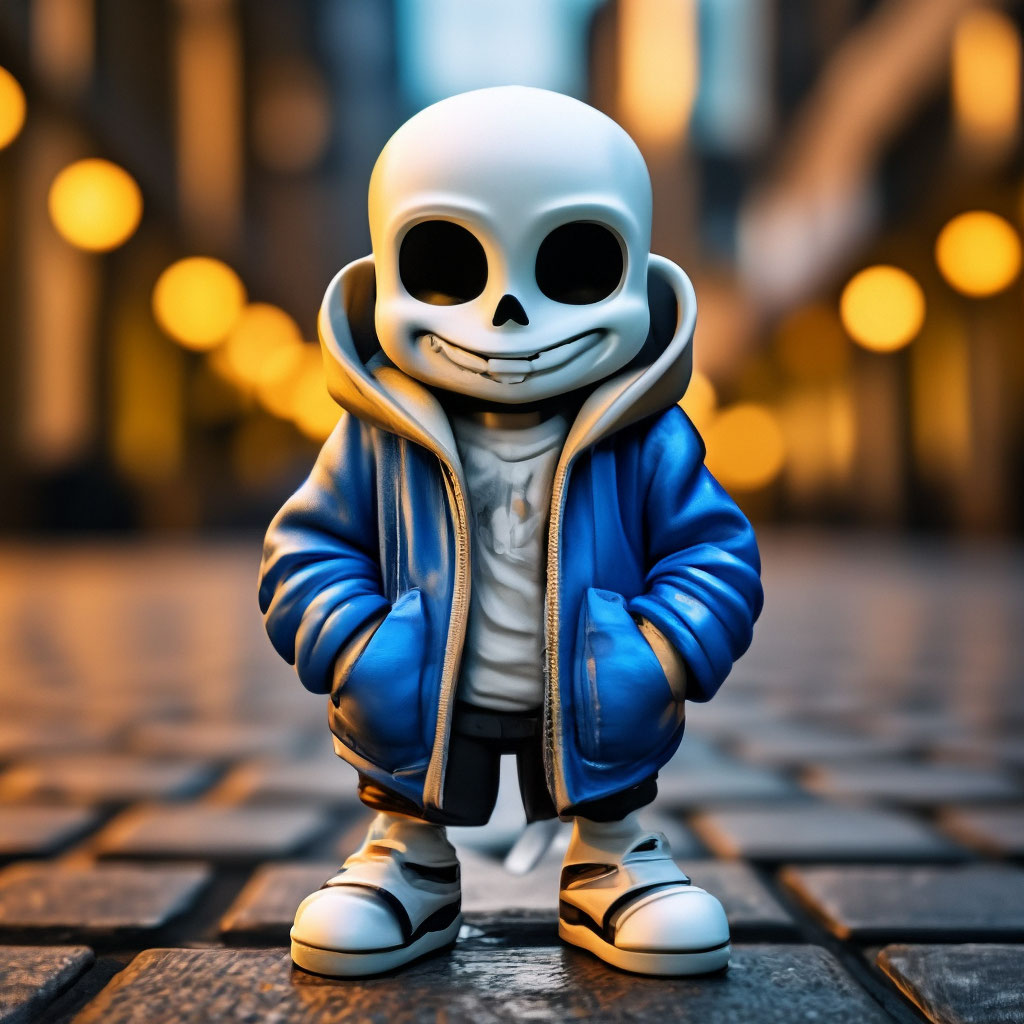 "Sans Undertail by pixels" — image created in Shedevrum