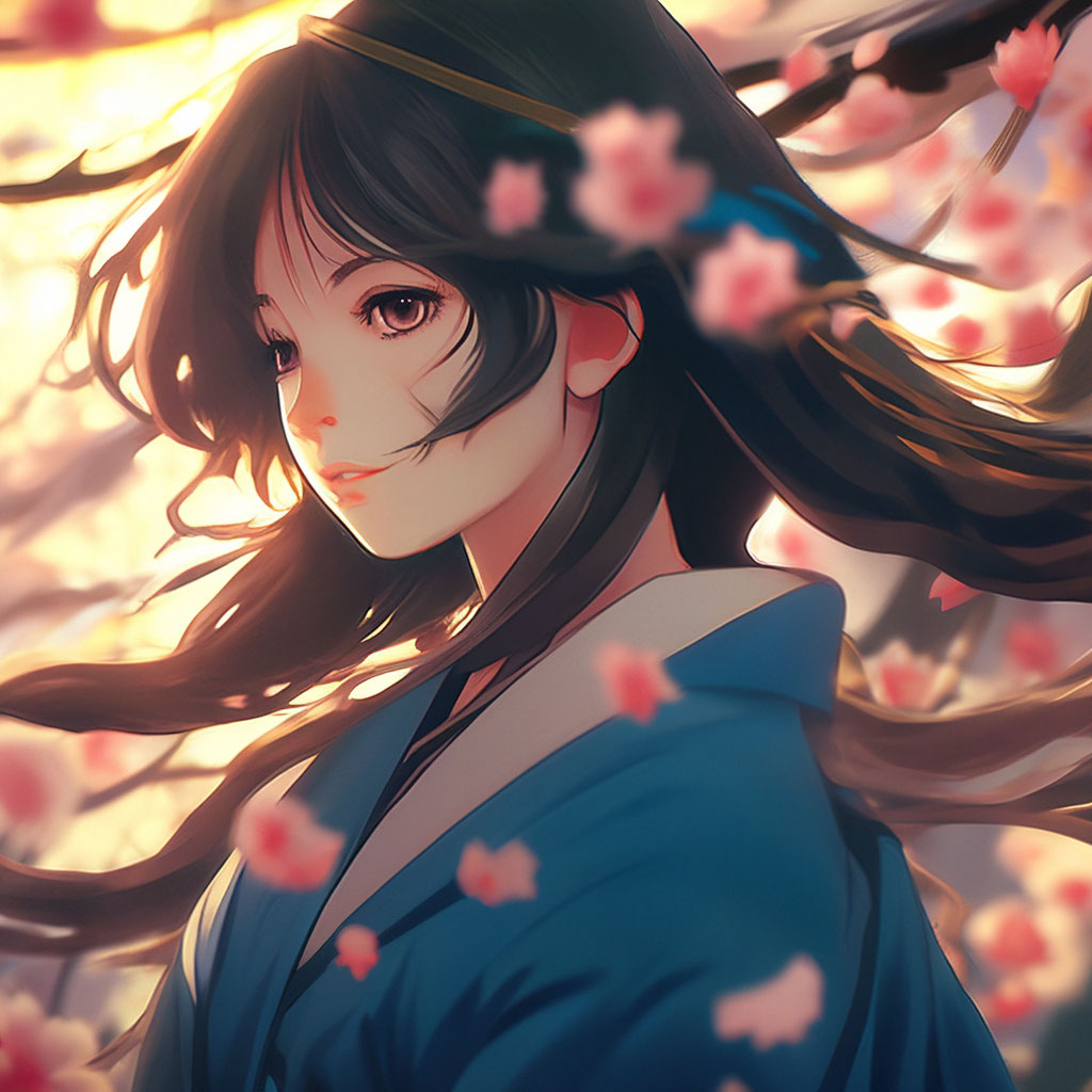 "Anime, high definition, high detail, 4k, lonely sakura with flying ...