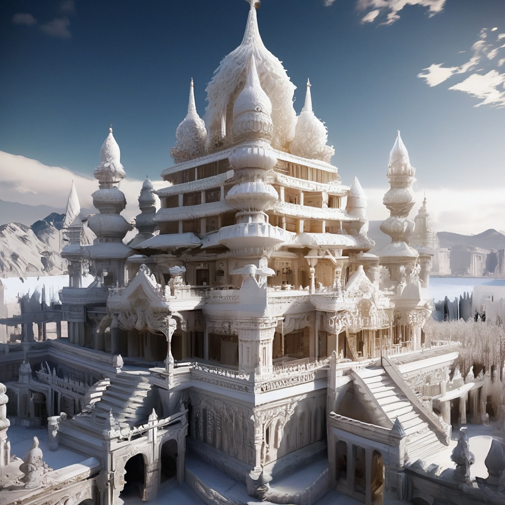 "The ivory palace" — image created in Shedevrum