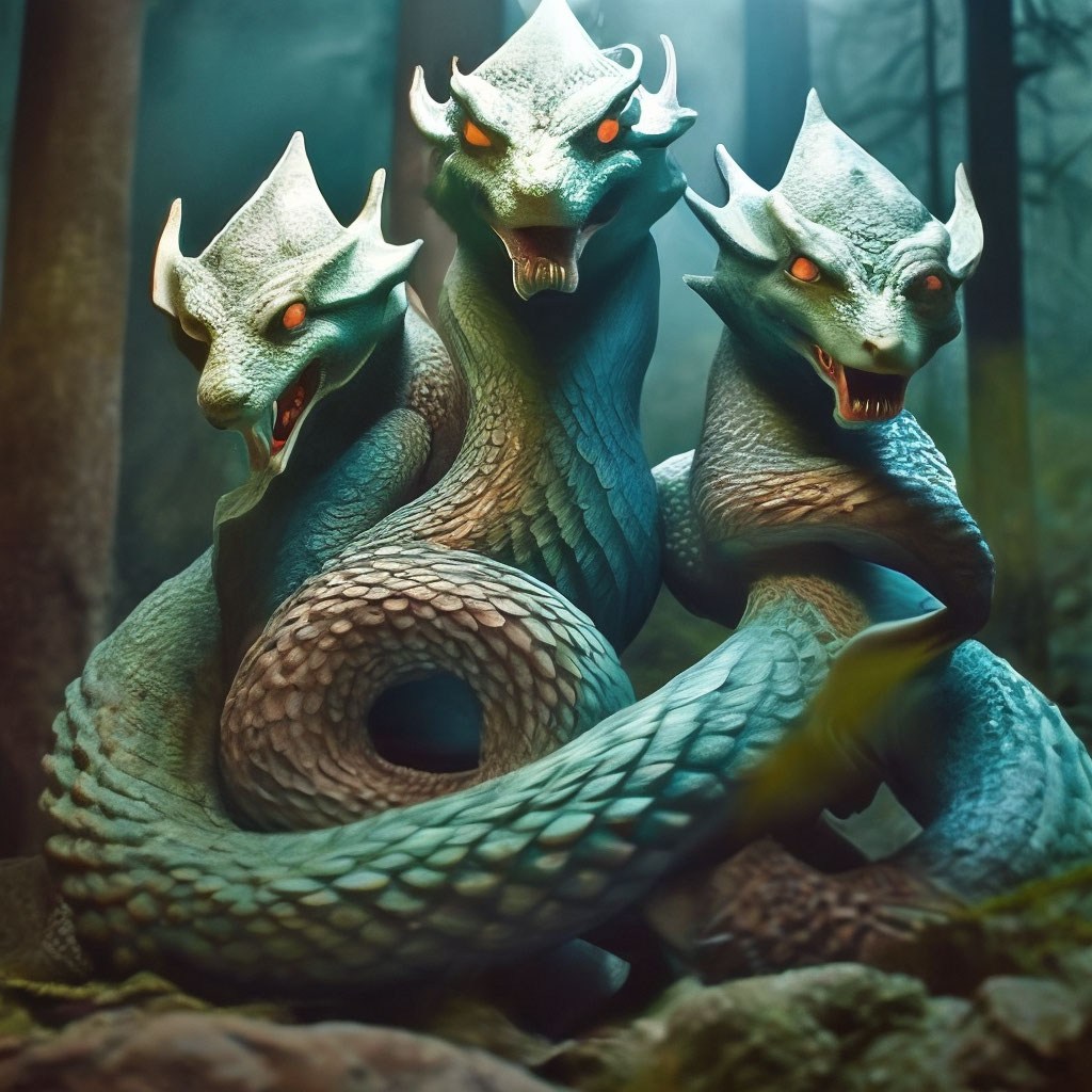 "The three-headed serpent Gorynych from a Russian fairy tale" — image ...