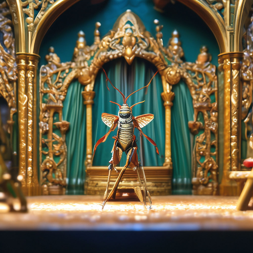 "The microcosm of the magical micro-theater. the stage is framed by ...