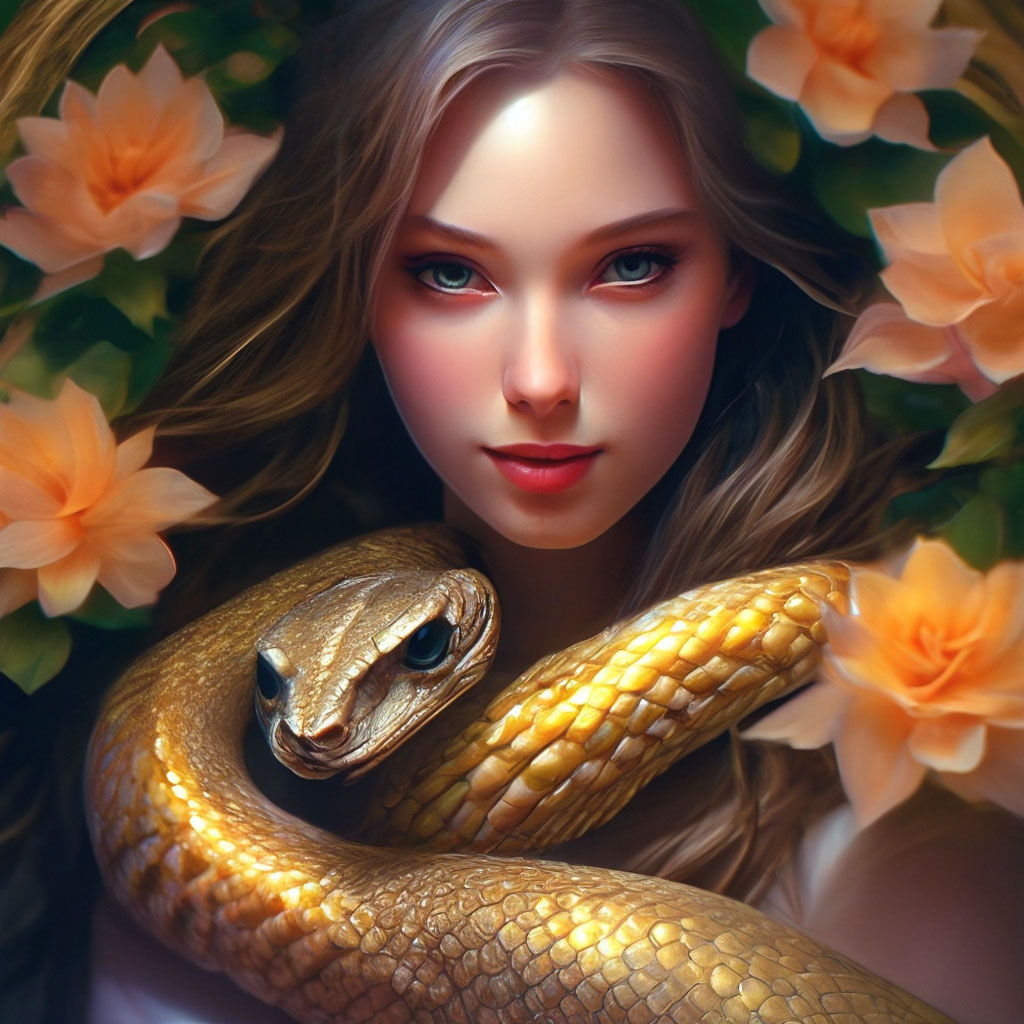 "A good girl becomes a bad girl. a full-length girl and a snake, a very ...