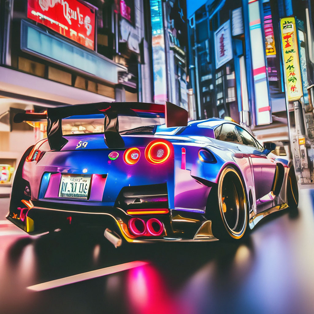 "It looks cool, evening, twilight, cool, tuned Nissan GT-R35 epically ...