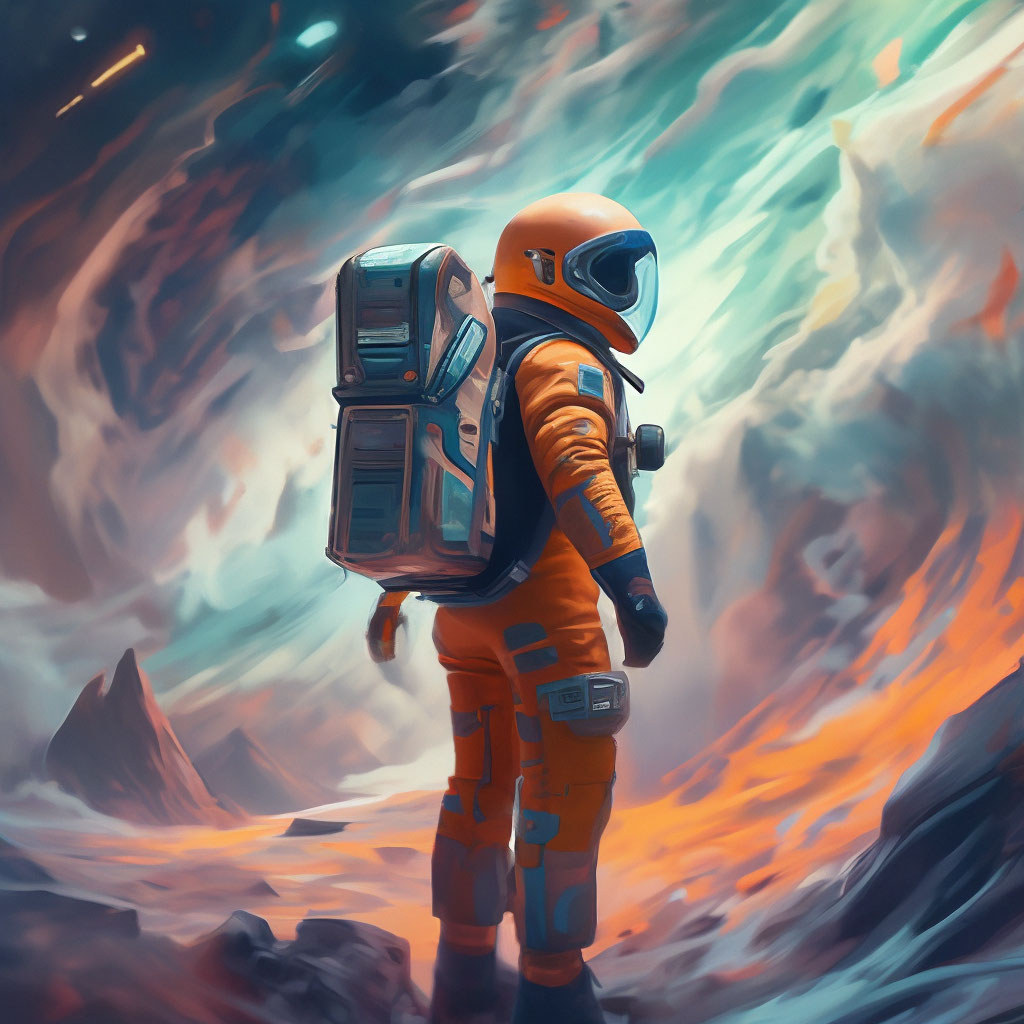 "Space backpack" — image created in Shedevrum