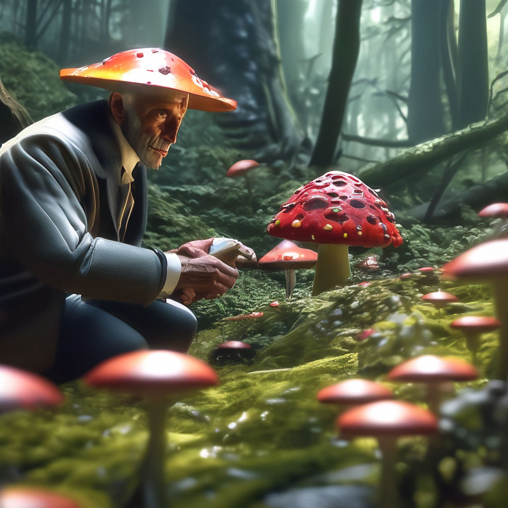 "Fly agaric detective investigates in the woods high octane GGI/CGI ...