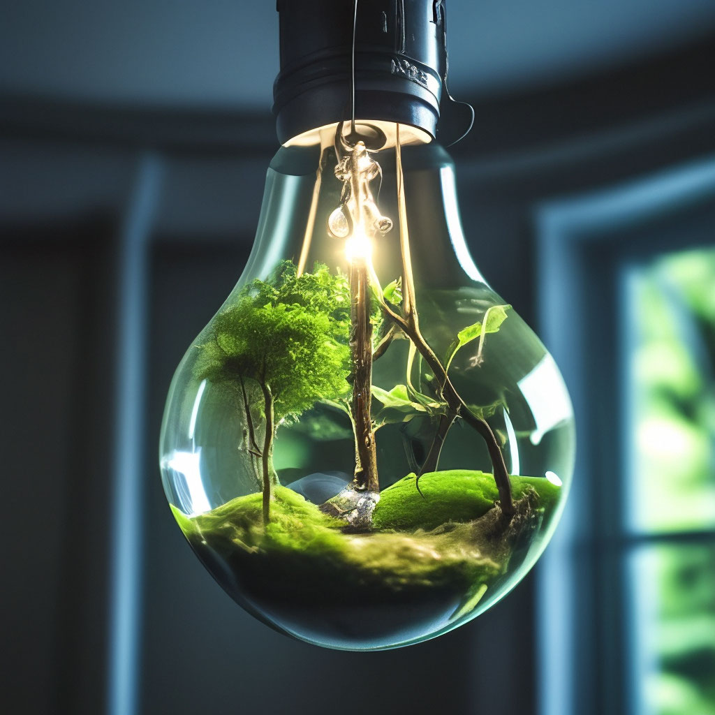 "The light bulb hangs from the ceiling on a long cord,inside the light ...