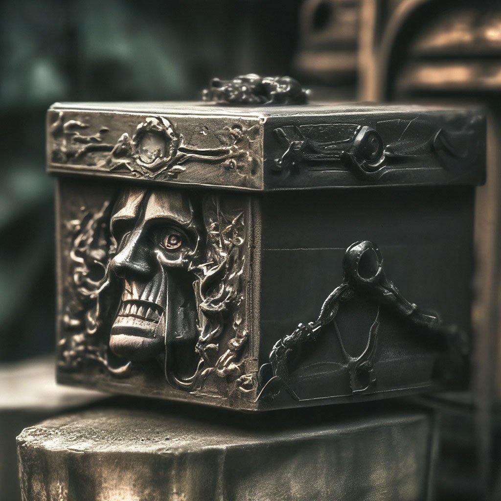 "A box with a head on a spring darkly creep mysticism darkly ...