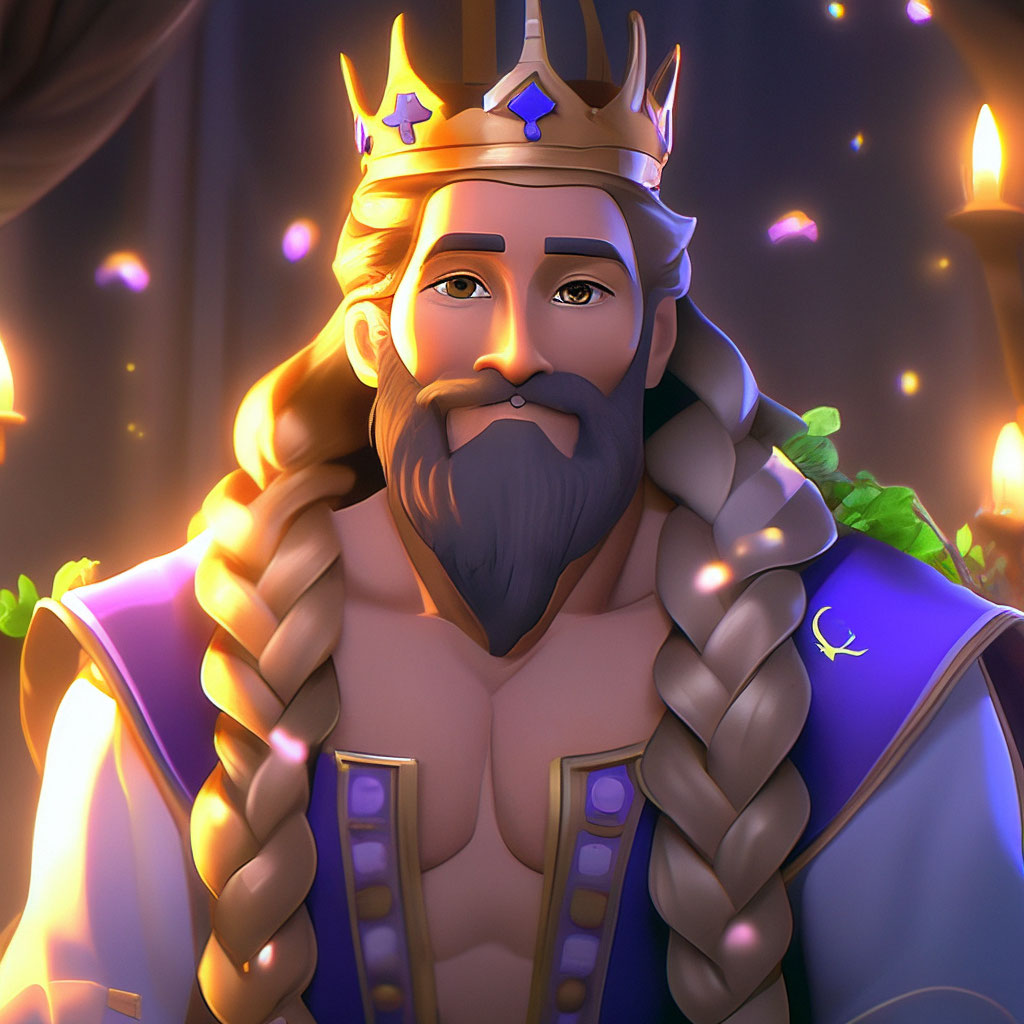 "The king of rapunzel in anime style, tangled anime, rapunzel's father ...