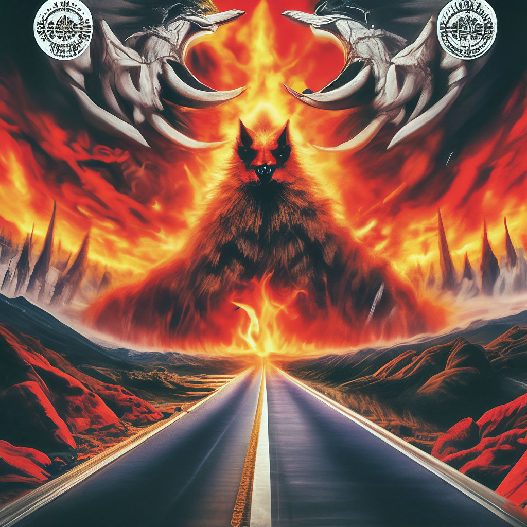 "Album cover, Rock band Wolf, album Road to hell, write Wolf on the ...