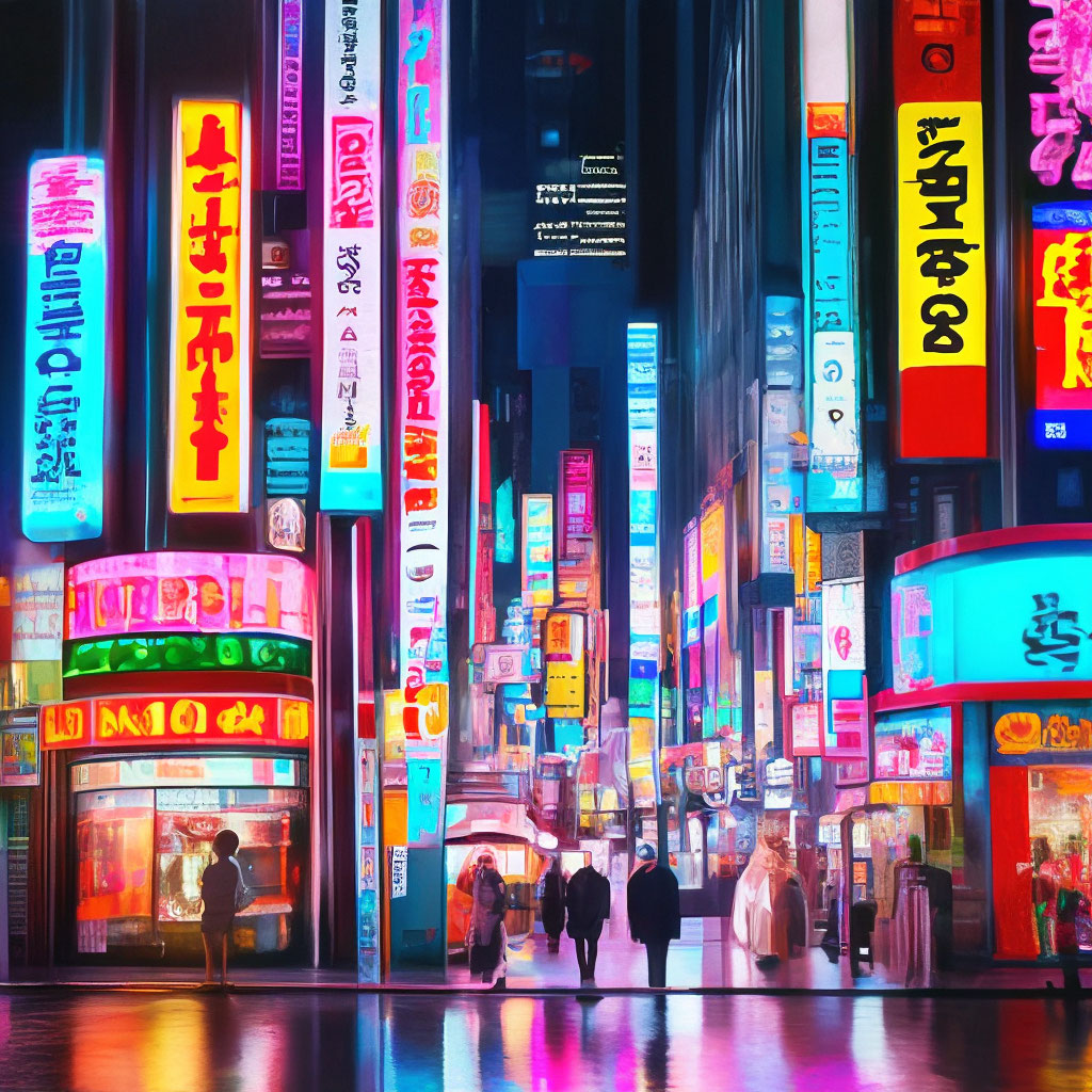 "New Year's Tokyo colorful sketch art; mysticism; meta; lumen; iso 444 ...