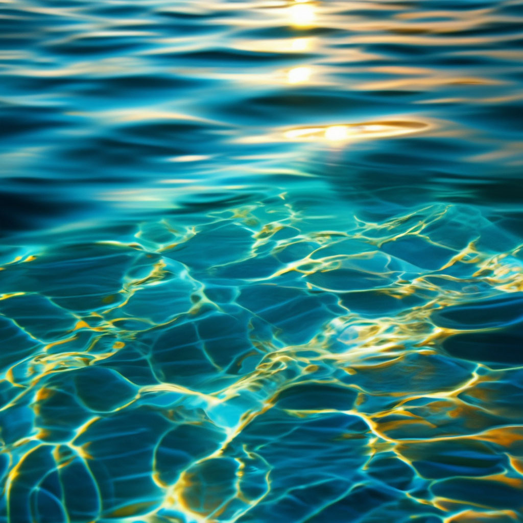 "A quadrilateral pattern with light refraction. Sea" — image created in ...