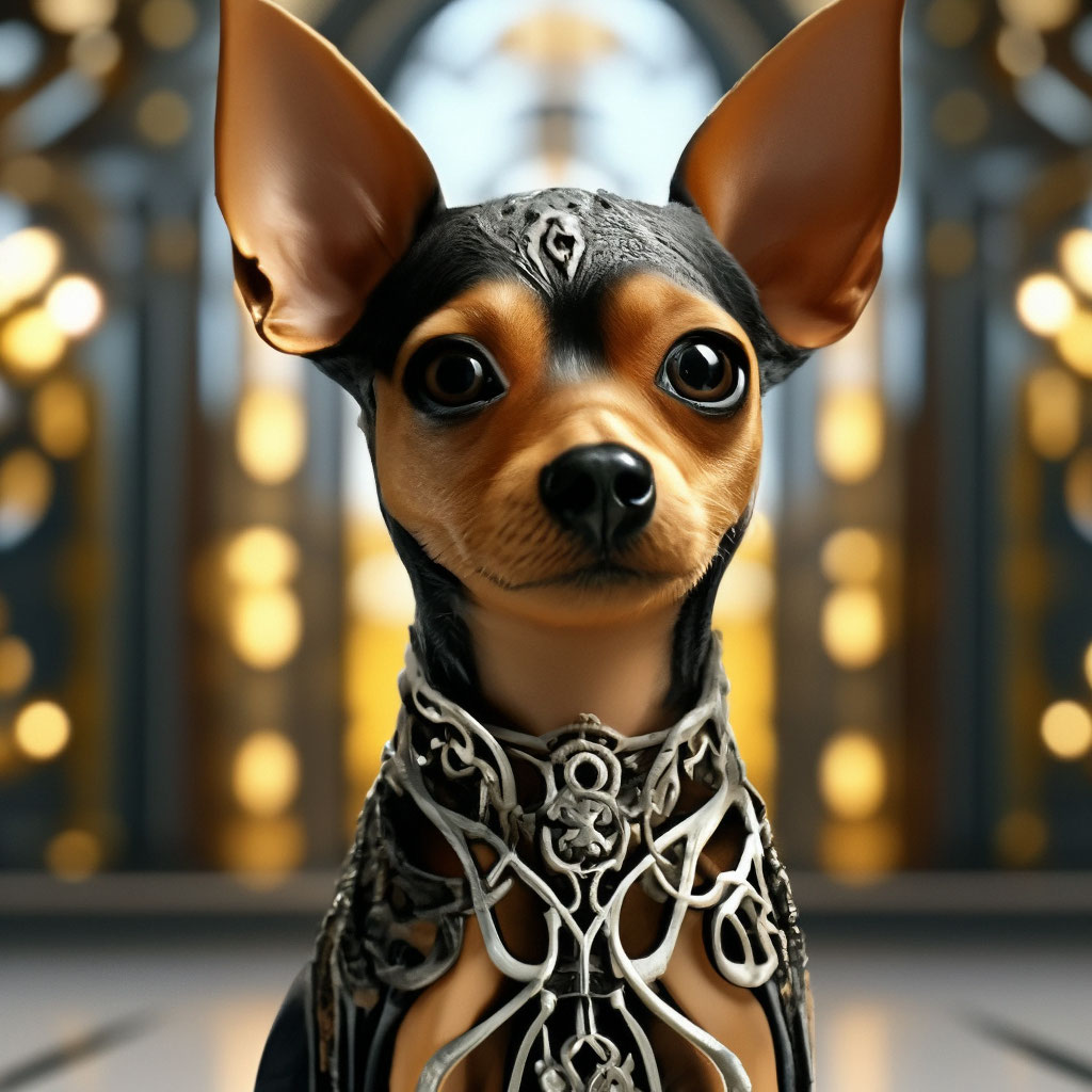 "Toy terrier + coherent, octane, very beautiful, photorealistic ...