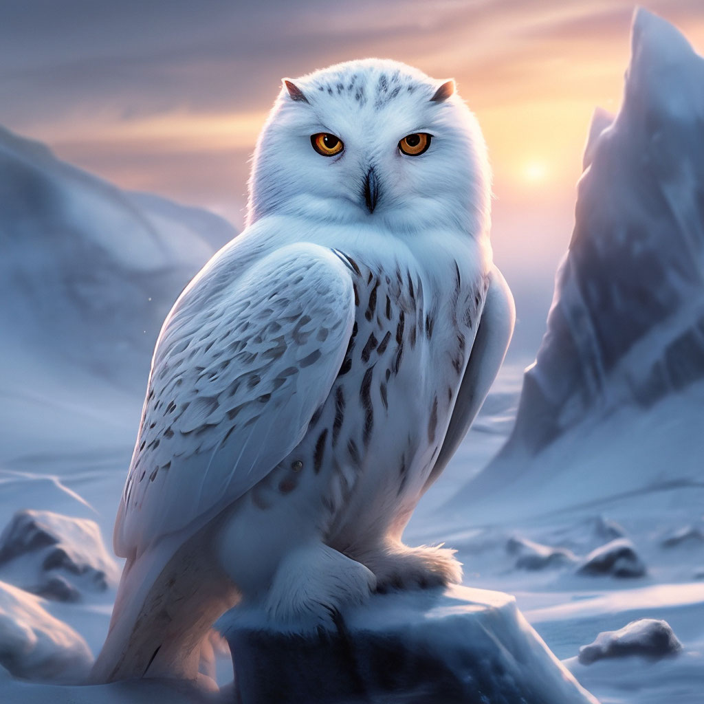 "The ice owl" — image created in Shedevrum