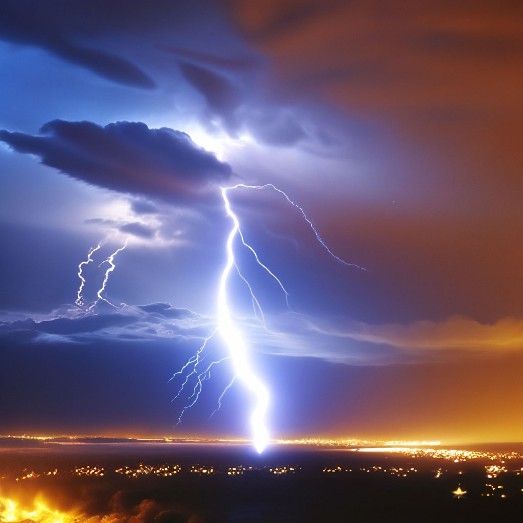 "Beautiful lightning bolts, in the evening.Very bright.Epic" — image ...