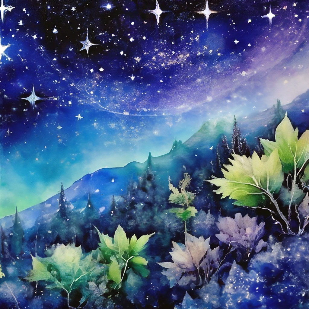 "Watercolour.epic, fabulous.the constellation of the big dipper ...