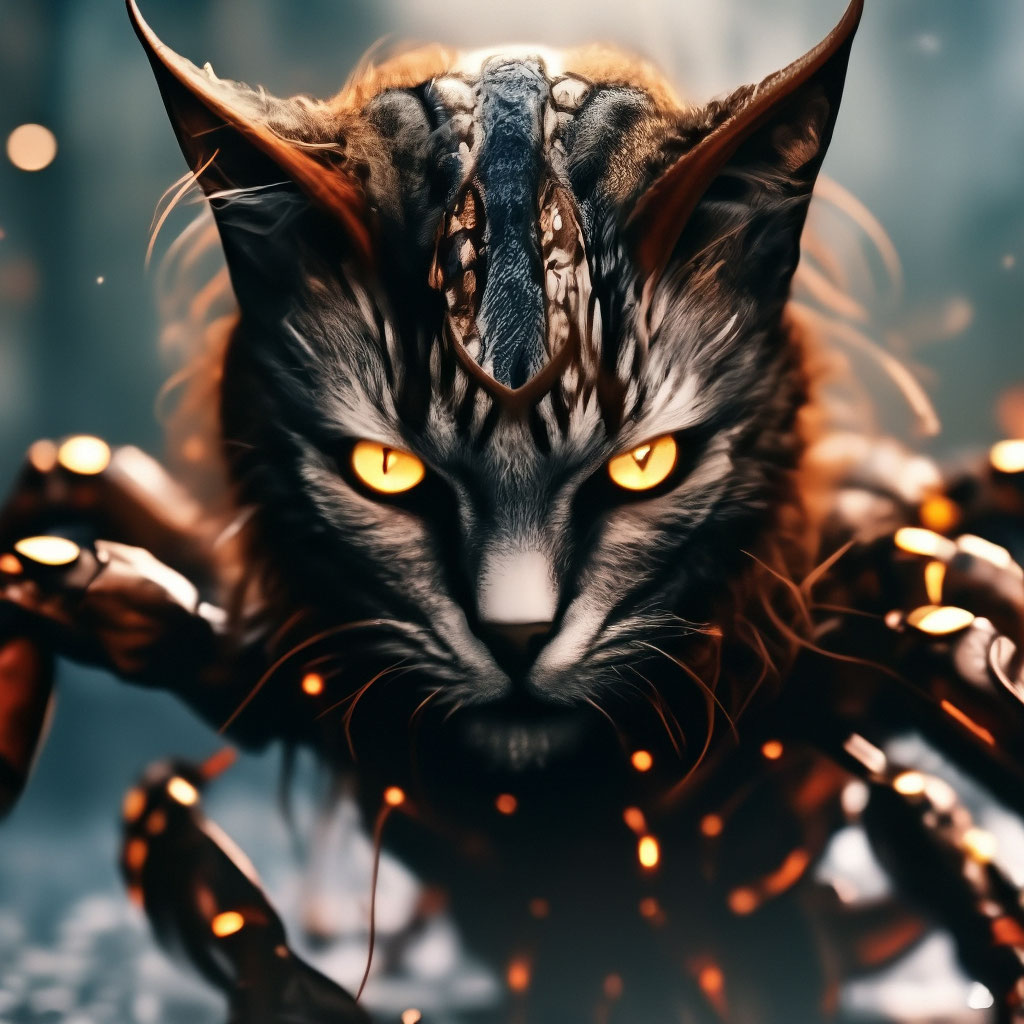 "Symbiosis of the scorpion cat kripipasta, 4k, realistic" — image ...
