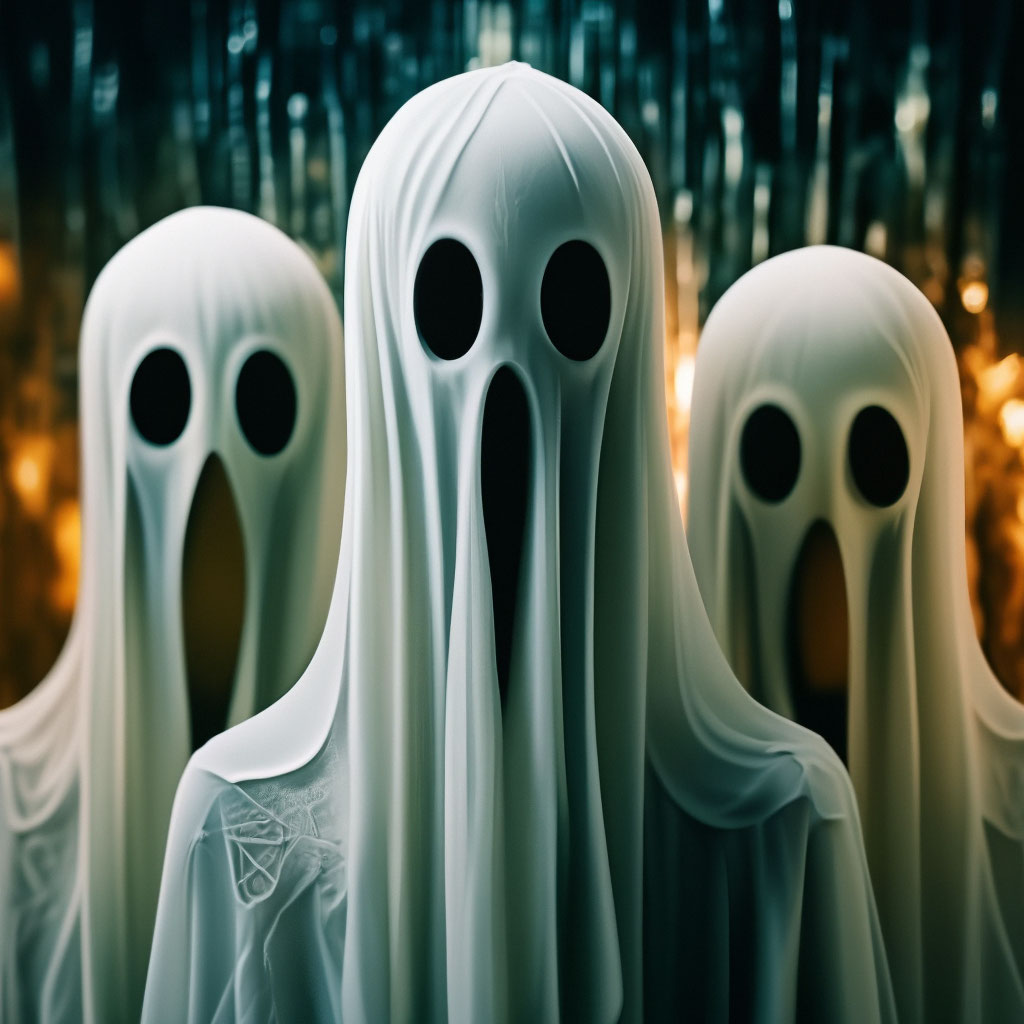 ".A party with ghosts....art and magic surrealism , grotesque ...