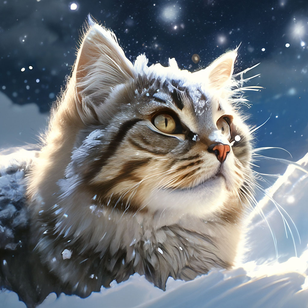 "Hyperrealism,photorealism,a snowdrift fell on the head of a sitting ...