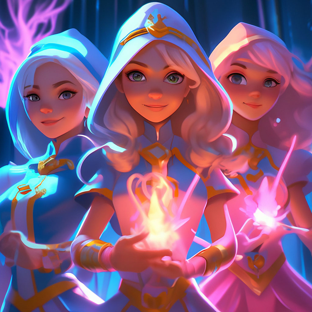 "Fairy patrol, four sorceress girls: Alyonka (fire magic, pyrokinesis ...