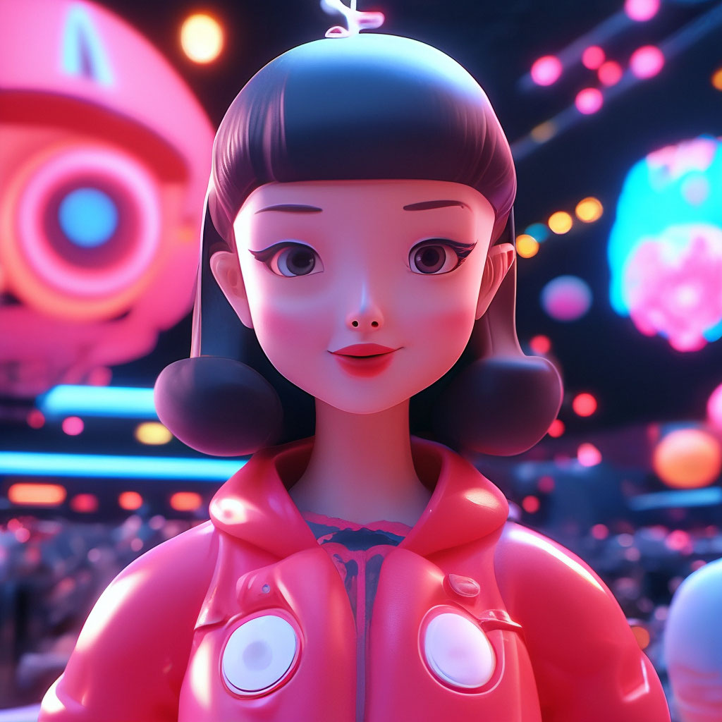 "A cartoon character is shown, in the style of yanjun cheng, 8k 3d ...