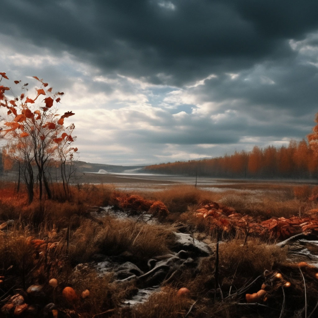 "Late autumn, the rooks have flown away, The forest flew around and the ...