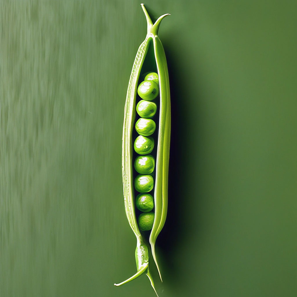 "Pod of peas 9 peas" — image created in Shedevrum