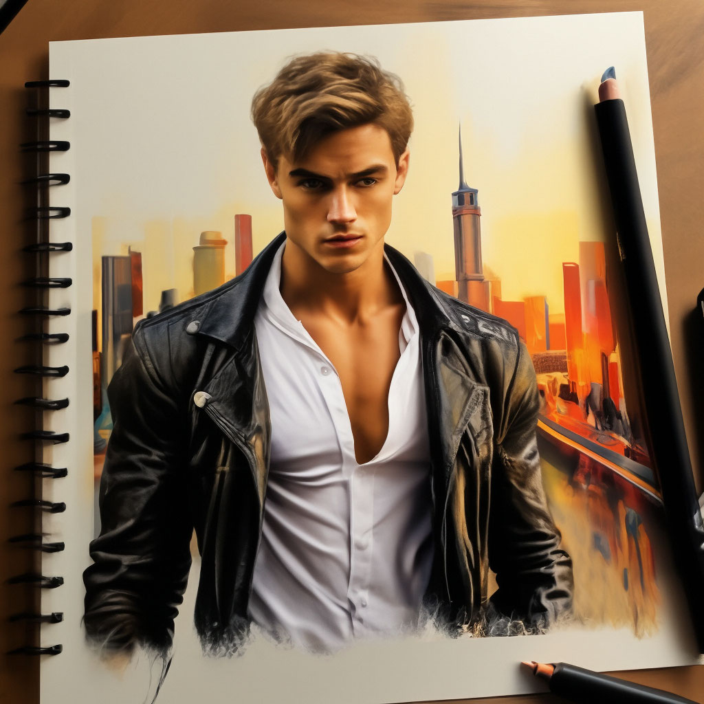 "Sketch art, graphic sketch, vector drawing, colored felt-tip pens on a ...
