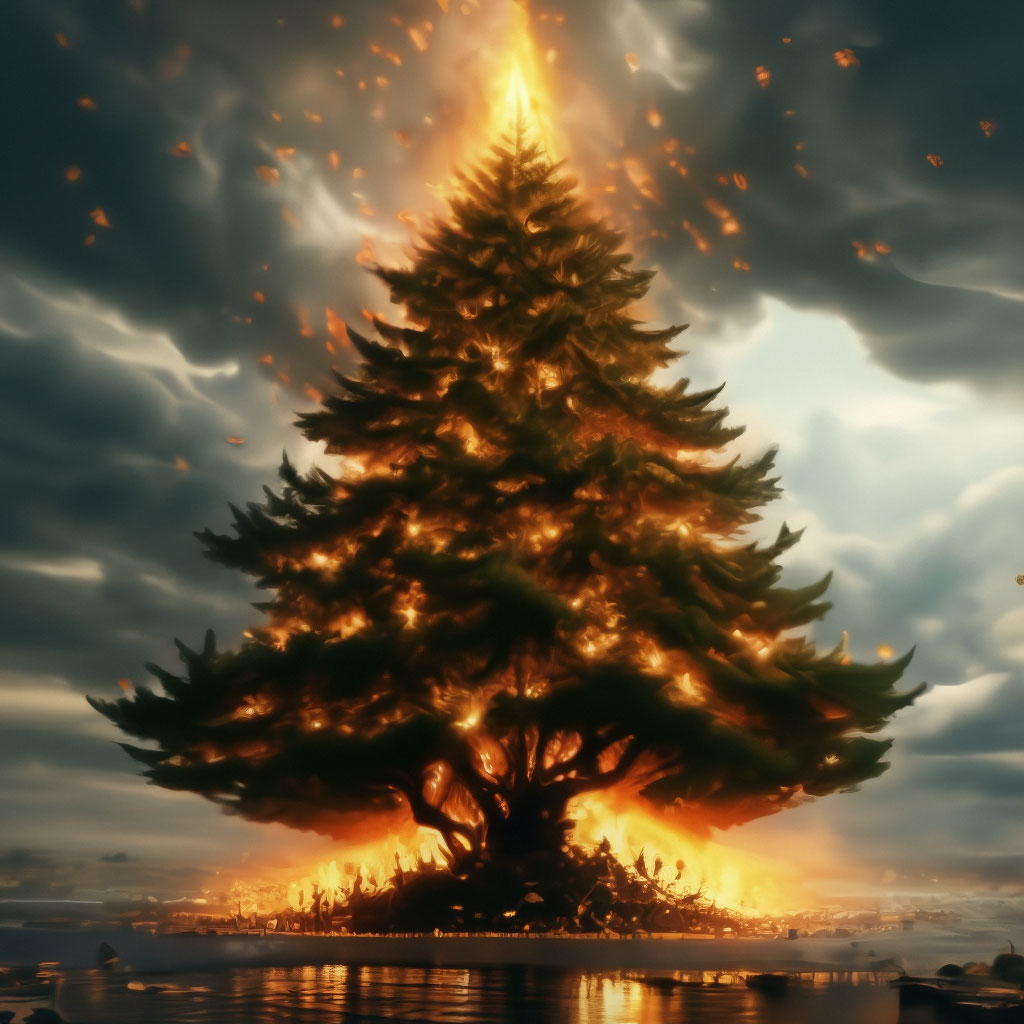 "🖌🖌🖌🖌 Surrealism,the explosion of the 8k Christmas tree" — image ...