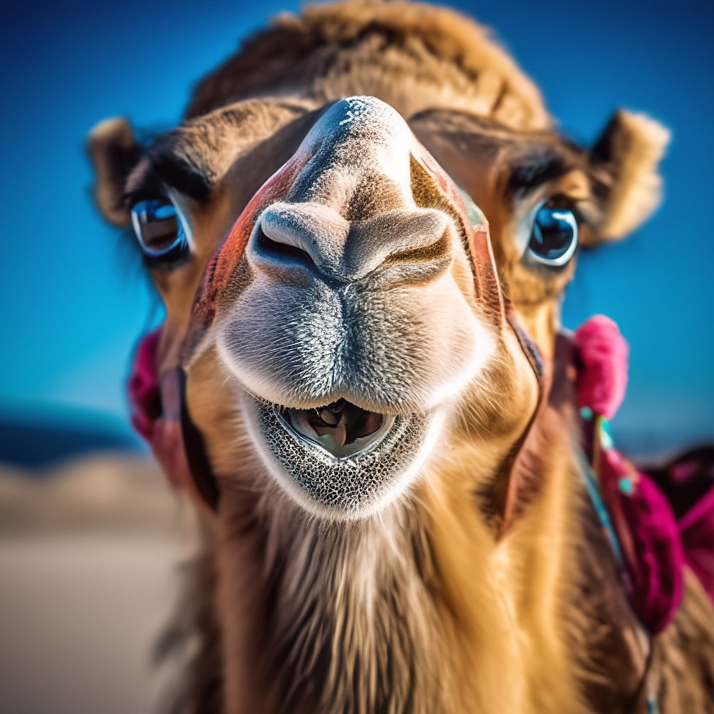 "Don't care? 💦))) Cool anthropomorphic camel 🐪 looks into the lens with ...