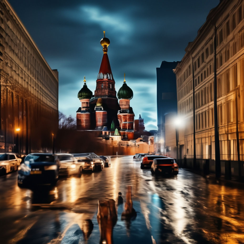 "Moscow party trip night nice beautiful" — image created in Shedevrum
