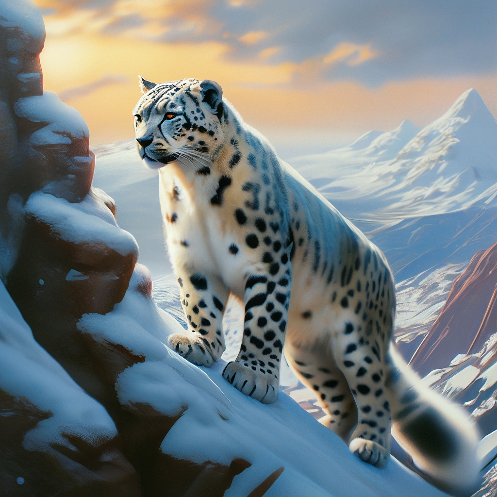 "Snow leopard" — image created in Shedevrum