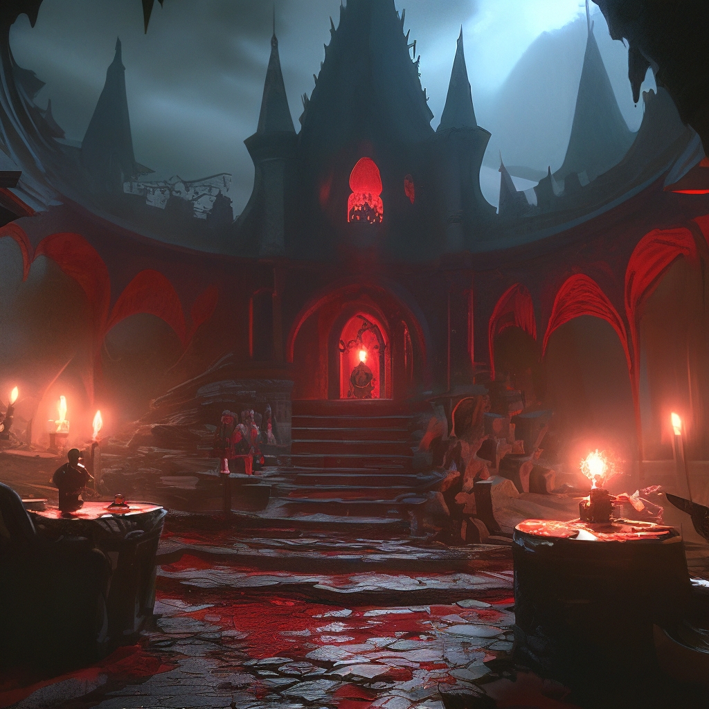 "Vampire lair" — image created in Shedevrum