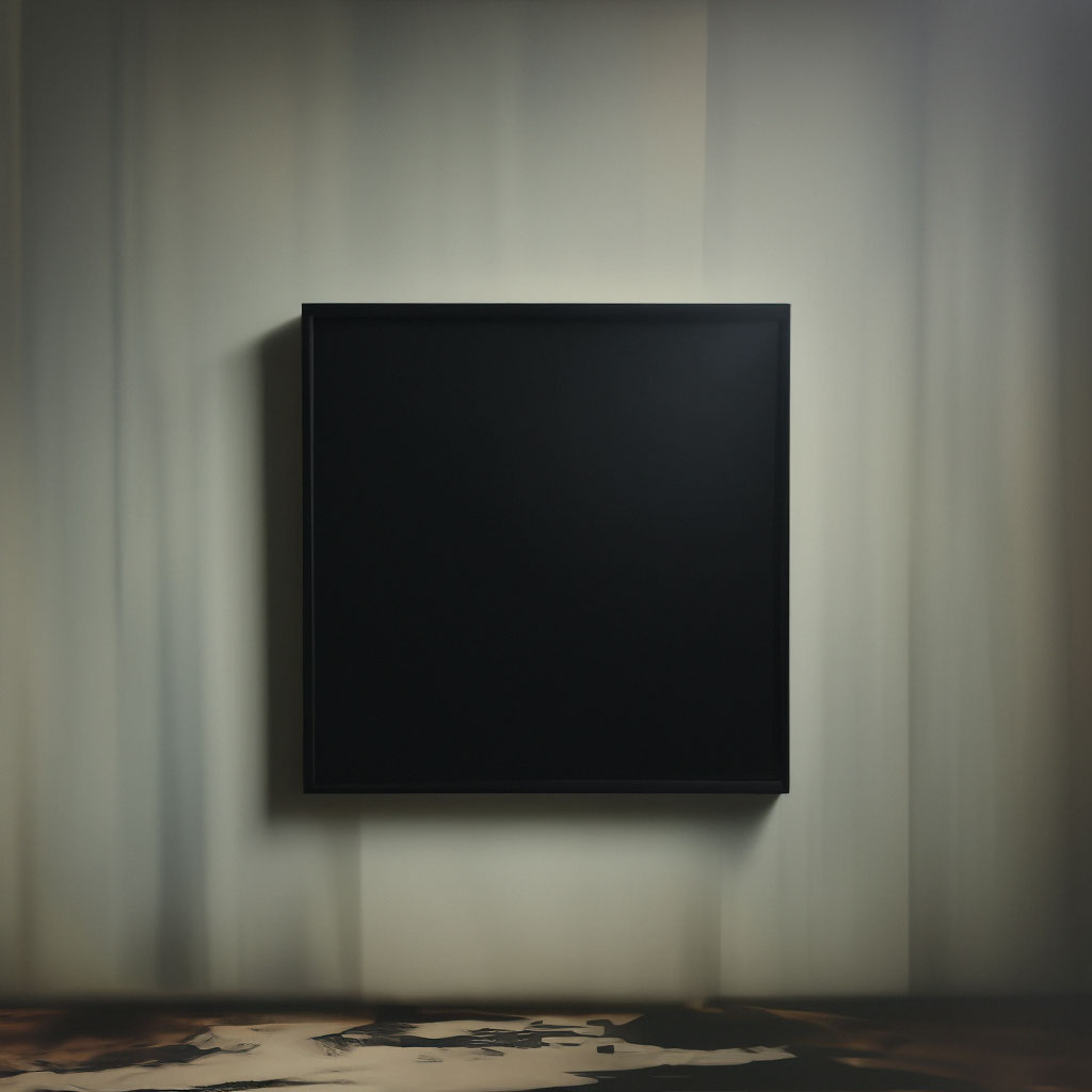 "The painting is a black square in the minimalist style" — image ...