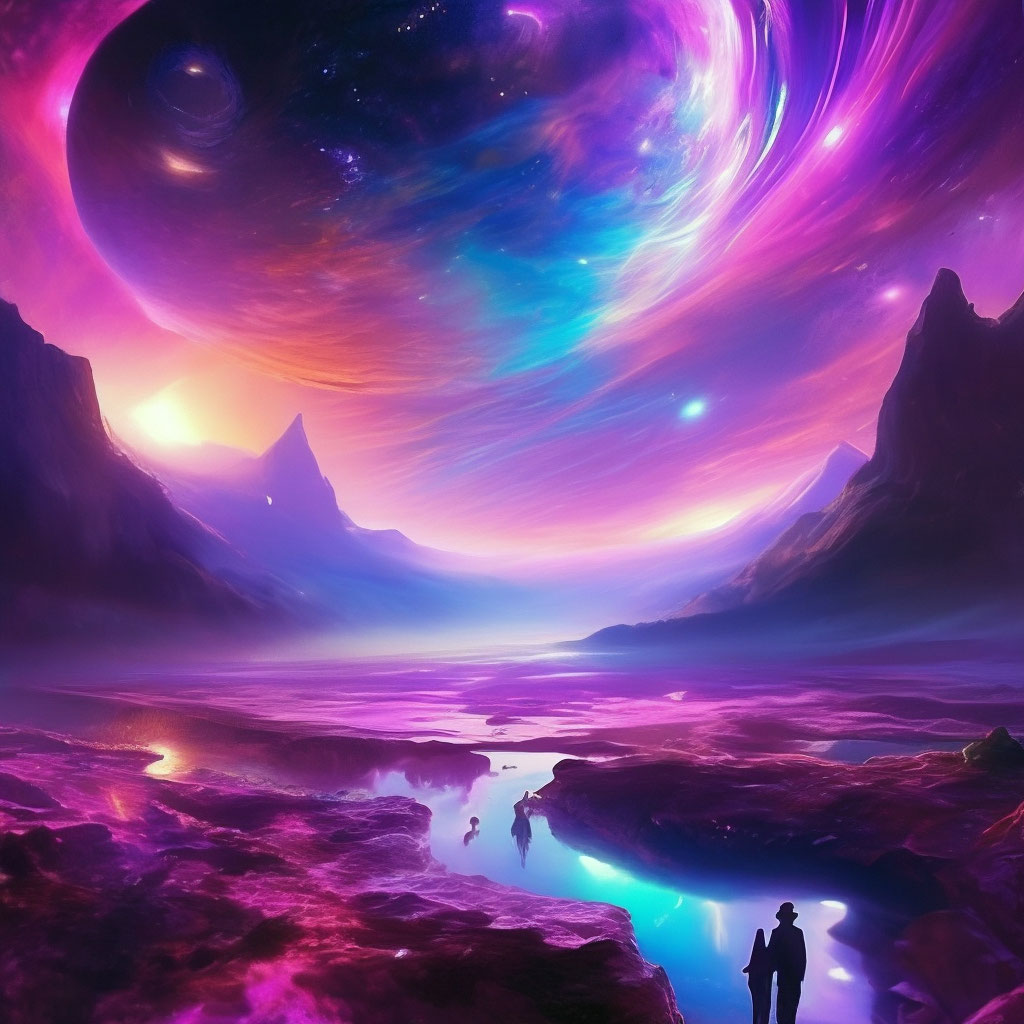 "The space between universes, purple, pink, space, incredible ...