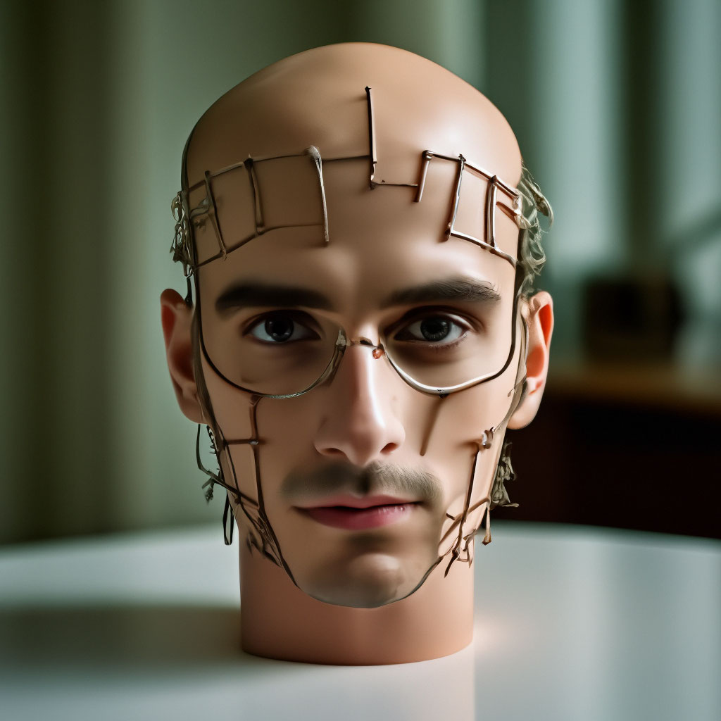 "The doctor glued an extra head to the patient and fastened it with ...