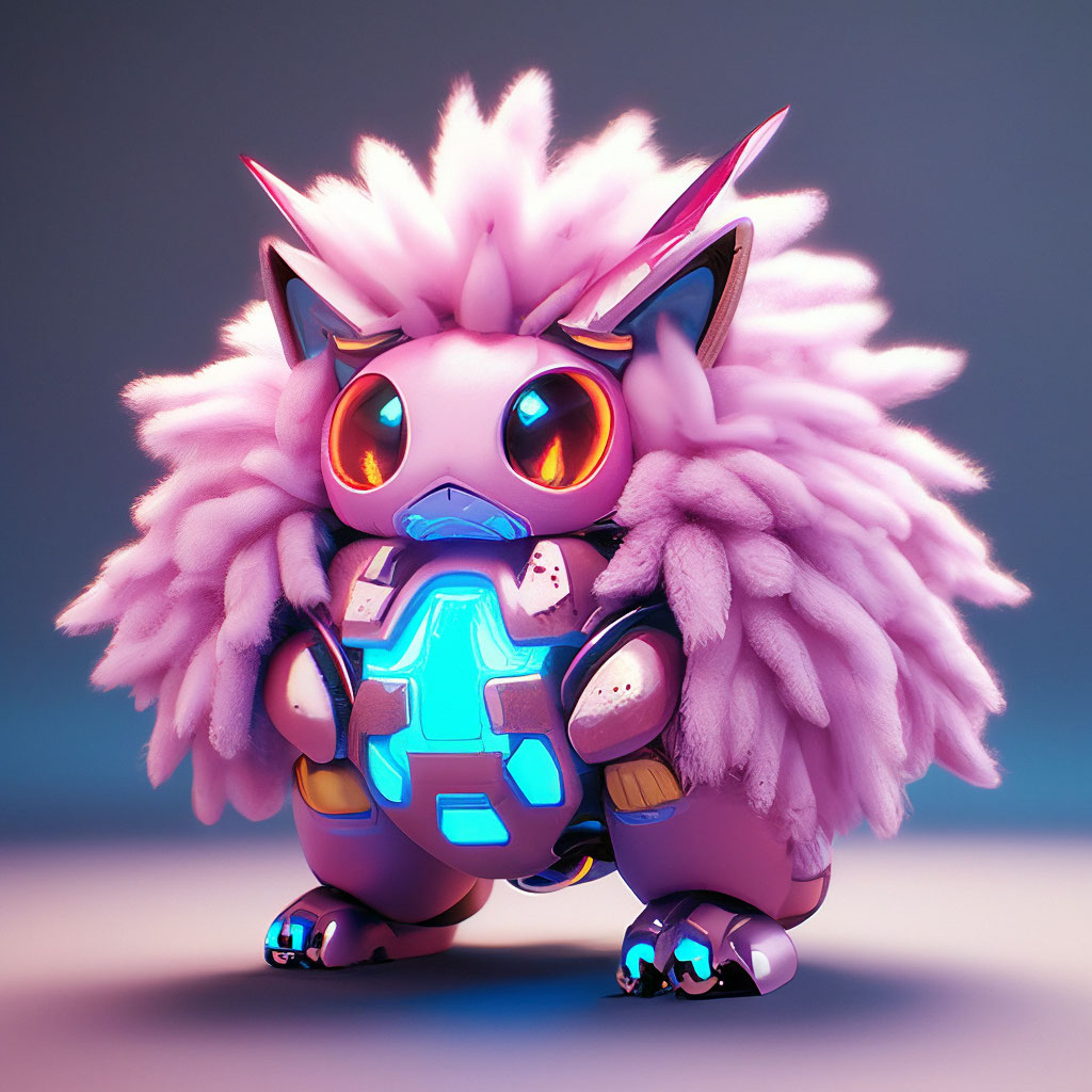 "Fluffy robo pokemon, beautiful, realistic, high detail, high ...