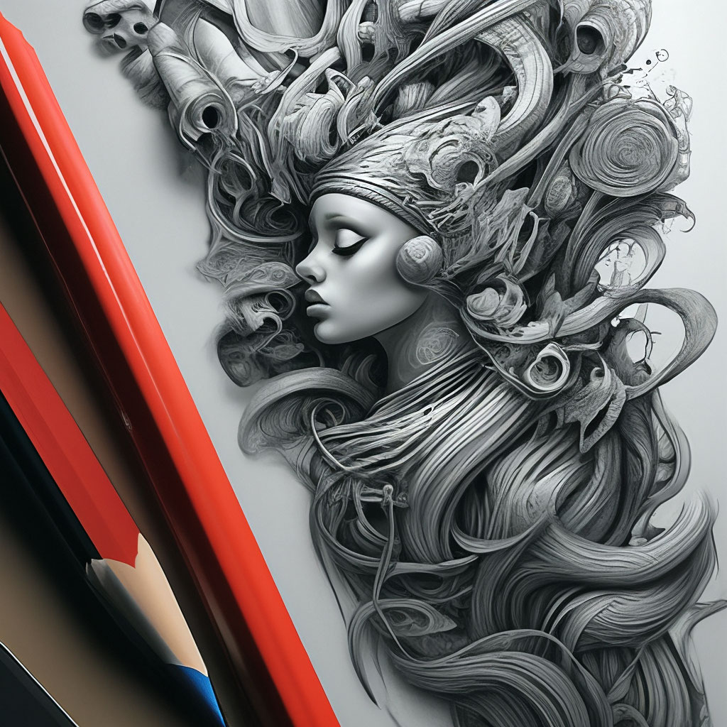 "Pencil, graphics" — image created in Shedevrum
