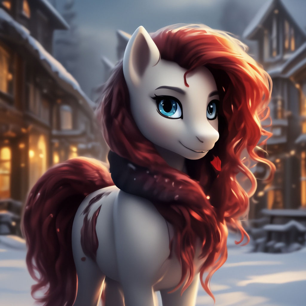 "Winter Mlp 🍍" — image created in Shedevrum
