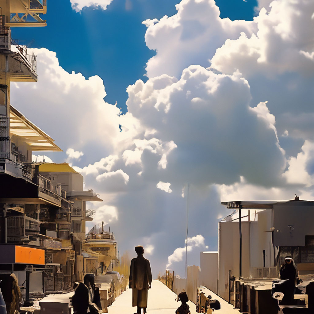 "Life, clouds,beautiful, anime style, bright lighting, dim lighting ...