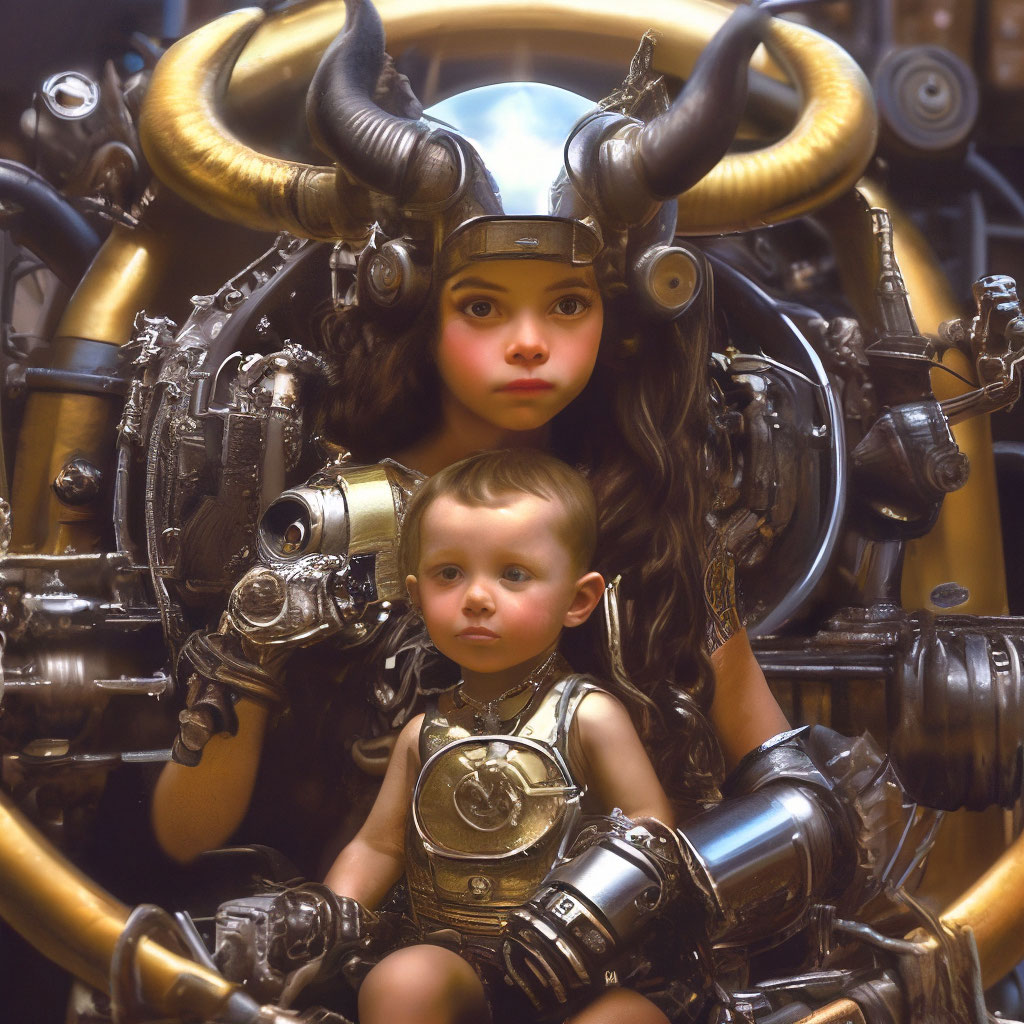"The child between taurus and scorpio" — image created in Shedevrum