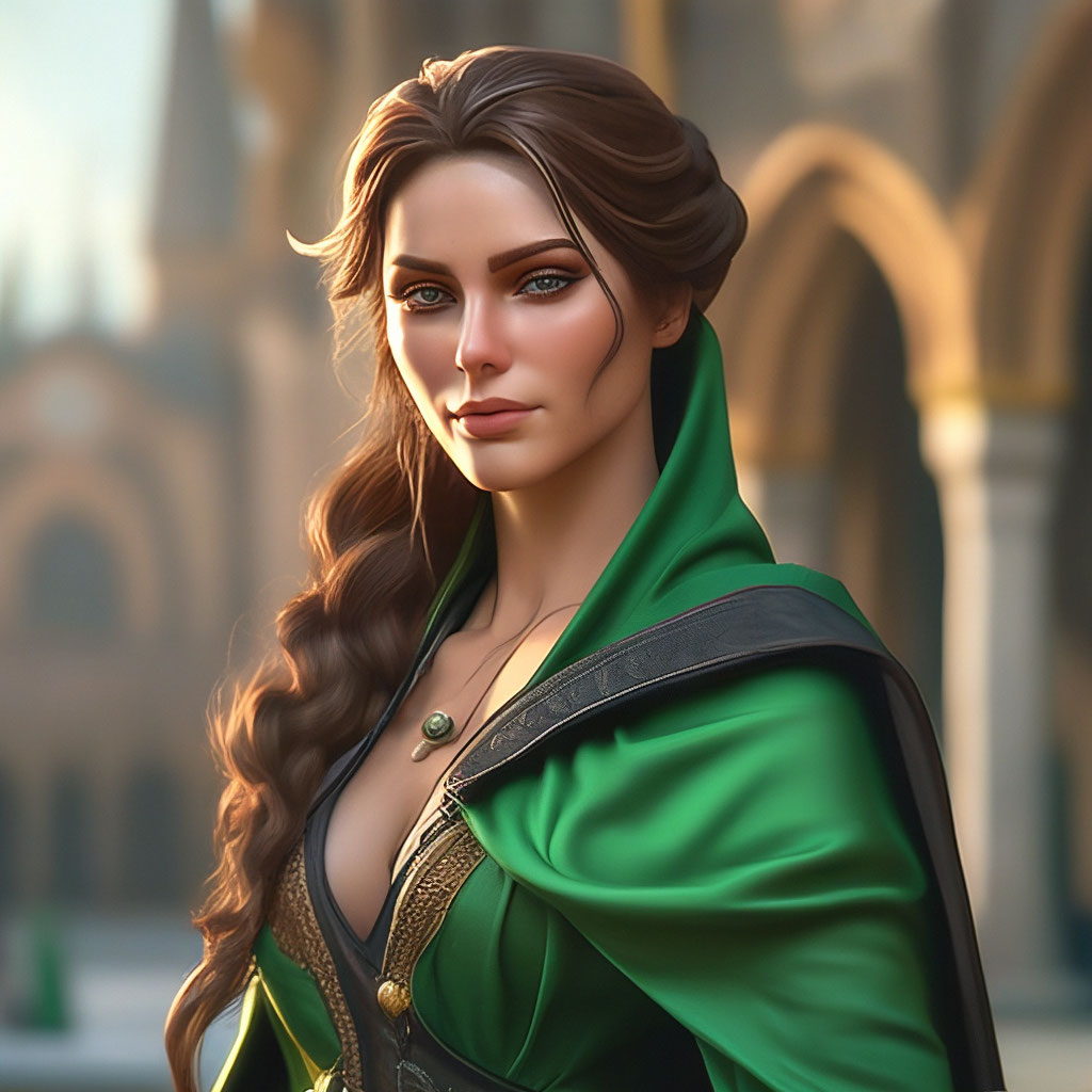 "Triss Merigold from The Witcher book,delicate facial features, Brown ...