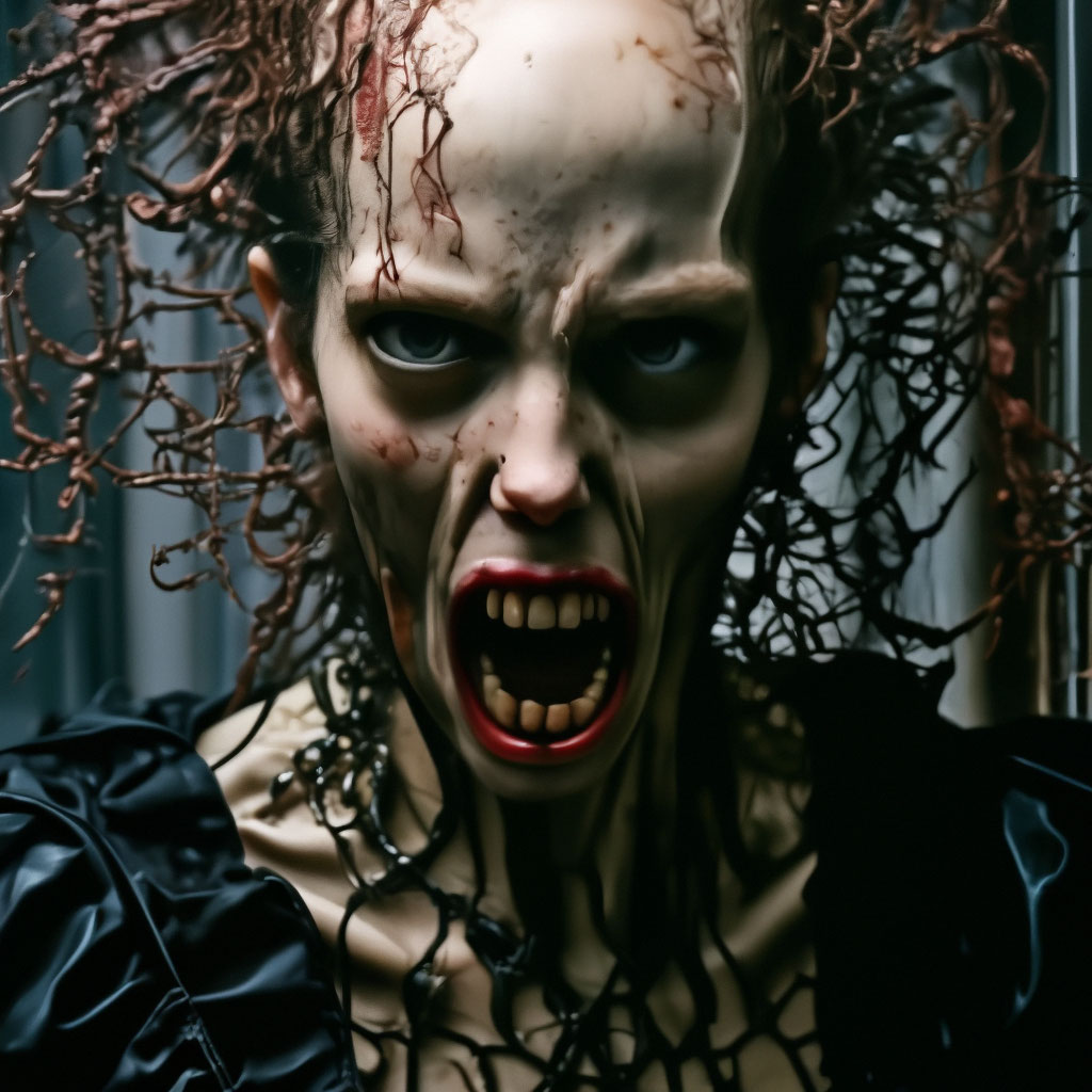 "Creepy, nauseating imagery, hyperrealism, Gothic, grotesque" — image ...