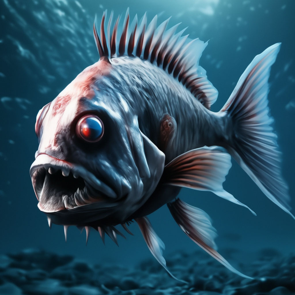 "Deep-sea unexplored fish" — image created in Shedevrum