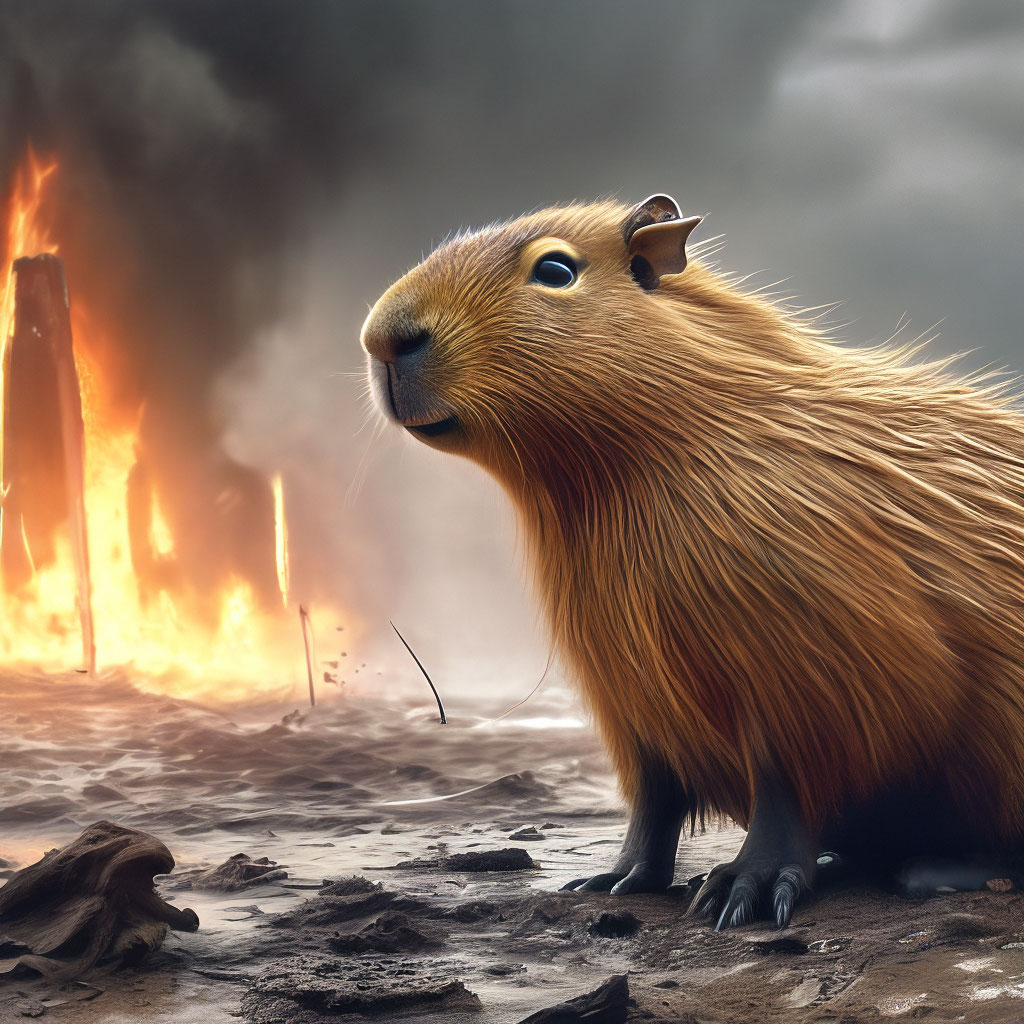 "Capybara Sigma" — image created in Shedevrum