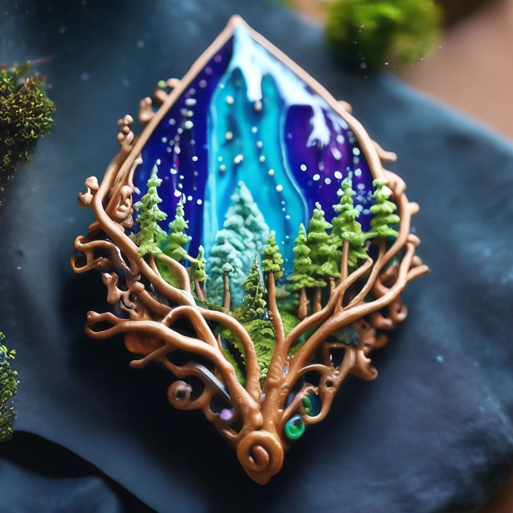"Brooch made of polymer clay. horror,epic, fabulous, ISO 100 ...