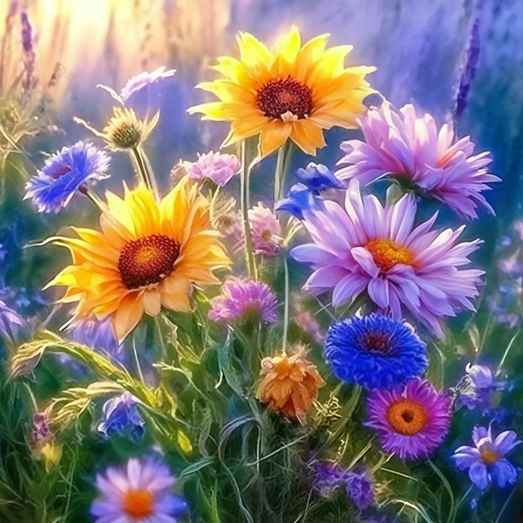"Diamond painting drawing graphite beautiful bright delicate sun ...