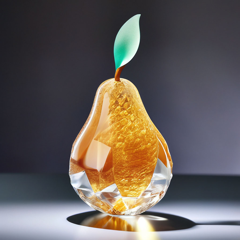 "Crystal pear" — image created in Shedevrum