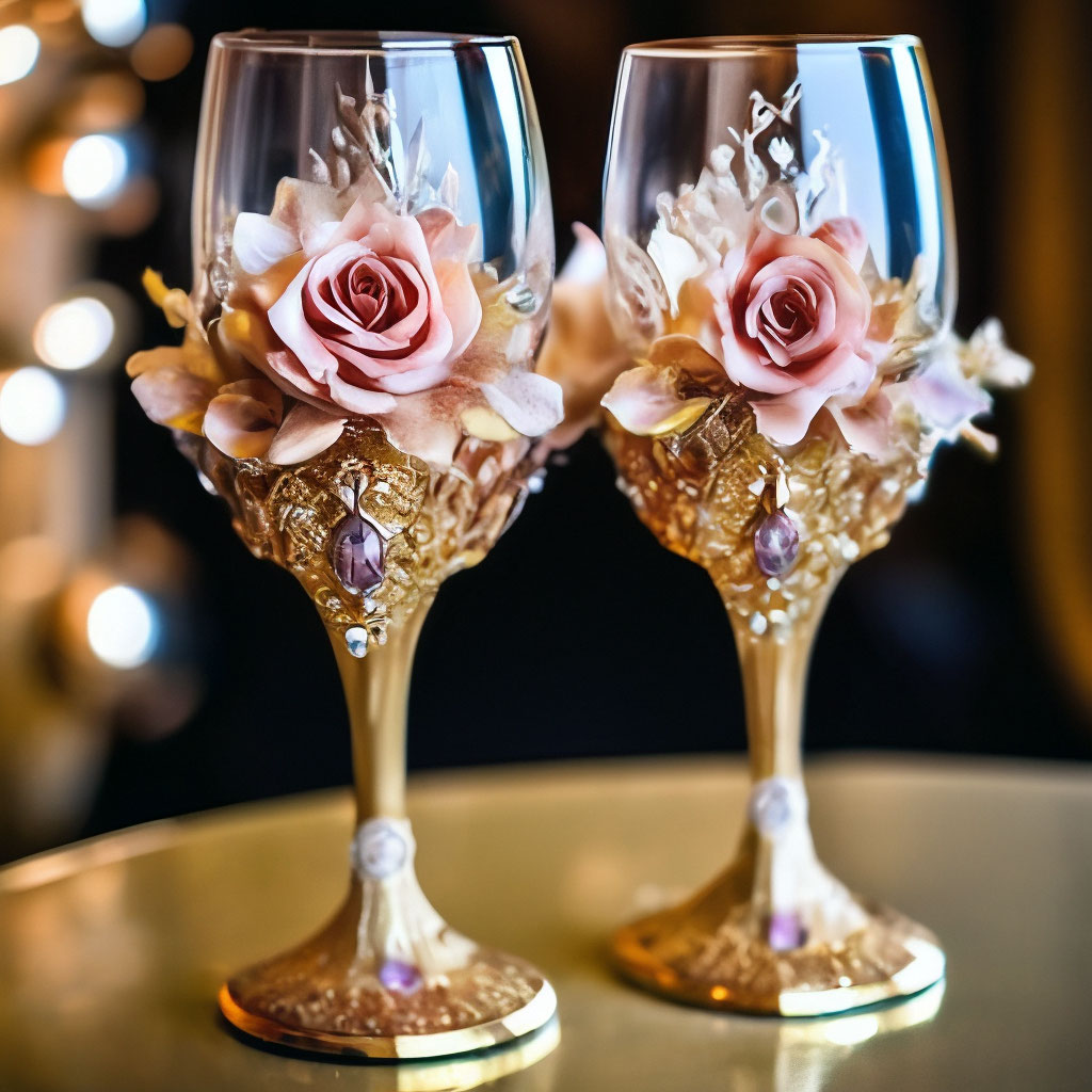 "Wedding beautiful wine glasses, beautiful, professional photo ...