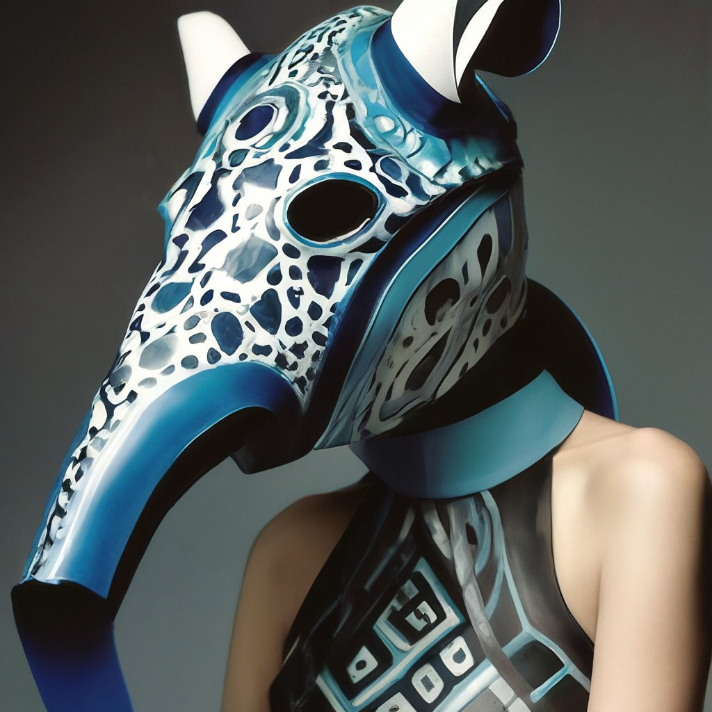 "Carcharadon megalomaniac tapir art mask vogue antropomorpf vogue model ...